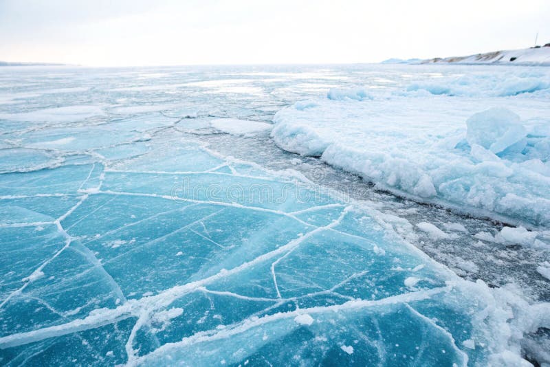 Patterns of Blue Snow on Ice Stock Illustration - Illustration of ...