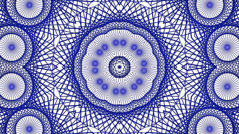 Patterns of Blue Stripes. Revolving Kaleidoscope Background. 3d Render ...