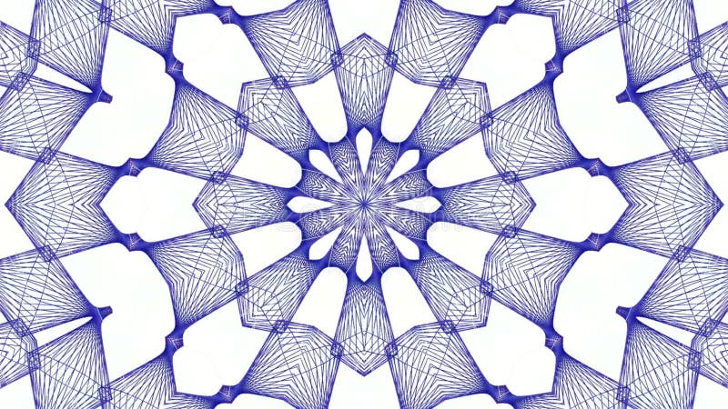 Patterns of Blue Stripes. Revolving Kaleidoscope Background. 3d Render ...