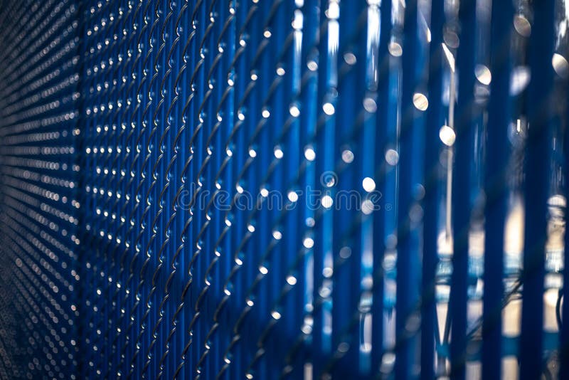 Blue Wire Fence stock image. Image of blue, vertical - 244576953
