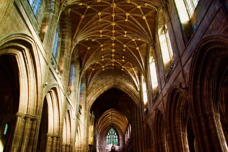 Patterns of the Cathedrals Ceiling Stock Image - Image of english ...