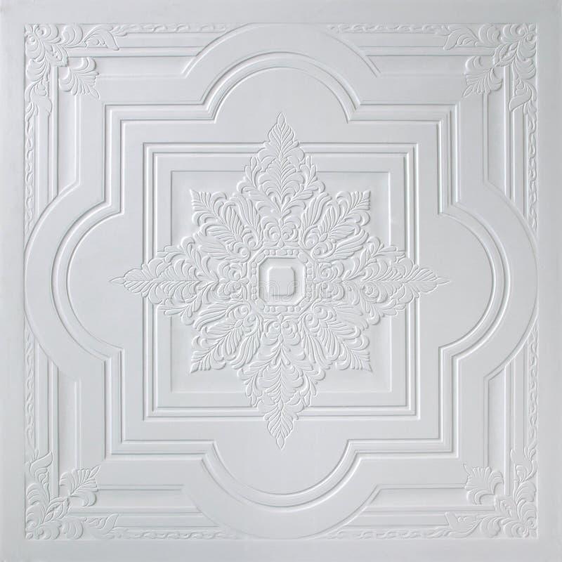 Patterns on the Ceiling Gypsum Sheets Stock Illustration - Illustration ...