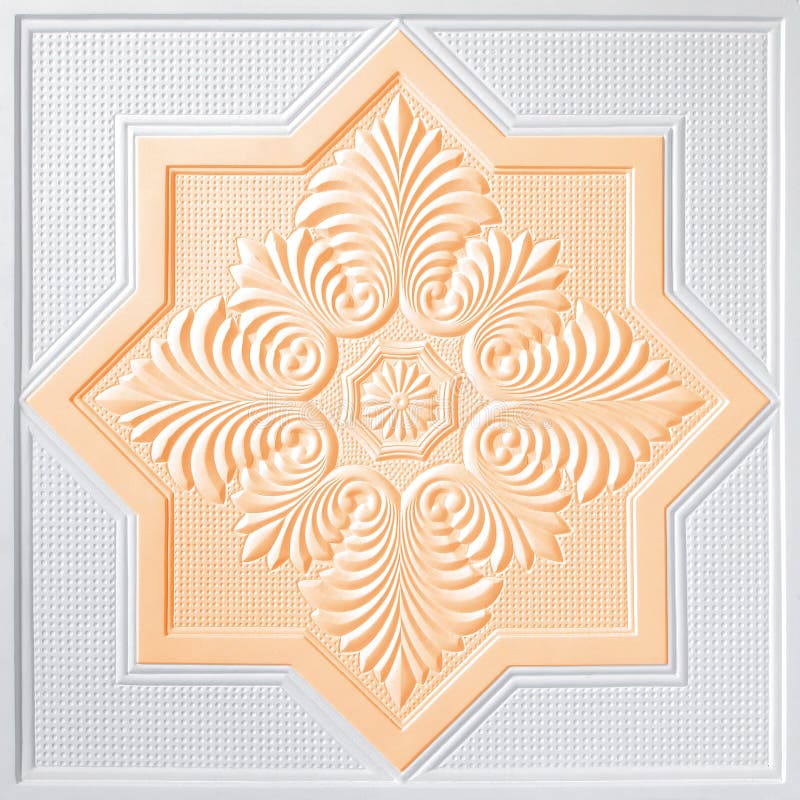 Patterns on the Ceiling Gypsum Sheets Stock Illustration - Illustration ...