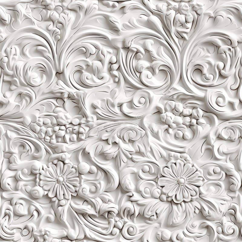 Gypsum Patterns of White Flowers, Gypsum Background Floral Pattern ...