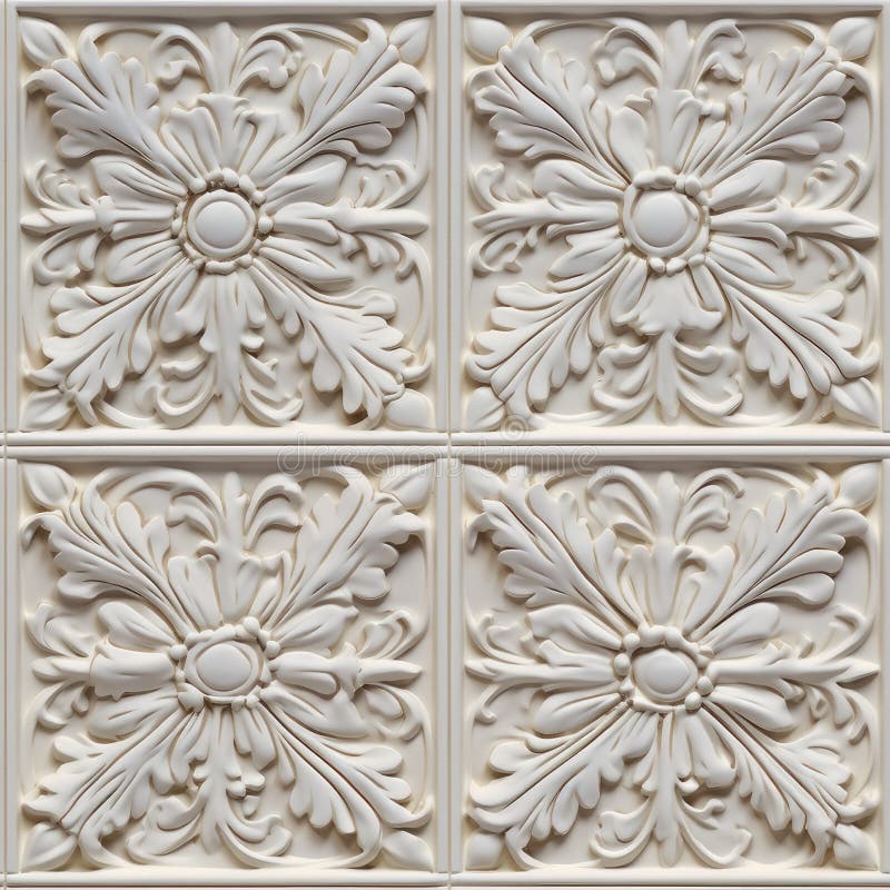 Gypsum Patterns of White Flowers, Gypsum Background Floral Pattern ...