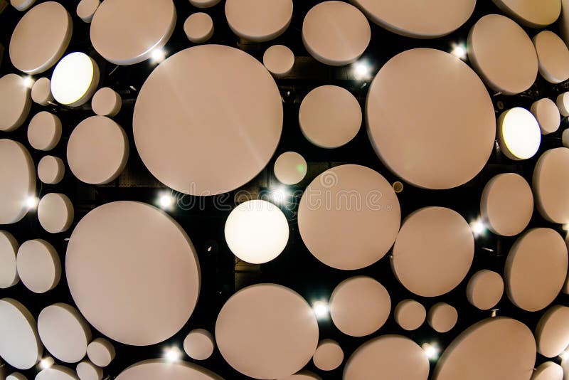 Patterns in ceiling lamps stock photo. Image of black - 123729654