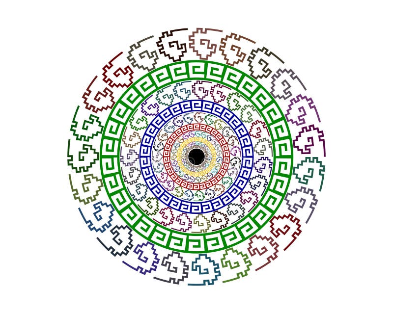 Patterns in a Circle of Different Configurations Stock Vector ...