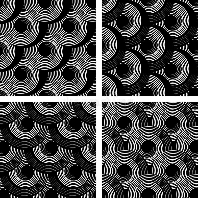 Patterns in Circle Shape. Design Elements Set. Stock Vector ...