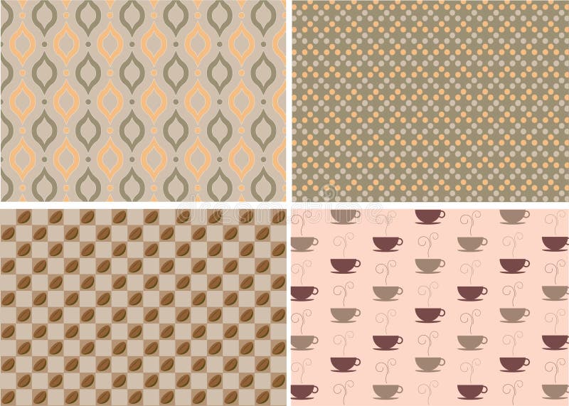 Patterns in coffee concept stock illustration. Illustration of cafe ...