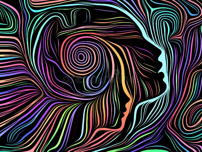 Unfolding of Pattern stock illustration. Illustration of vivid - 128090570