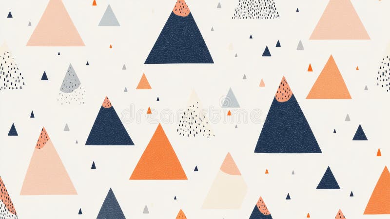 Patterns of Colorful Mountains with Playful Shapes on a White ...