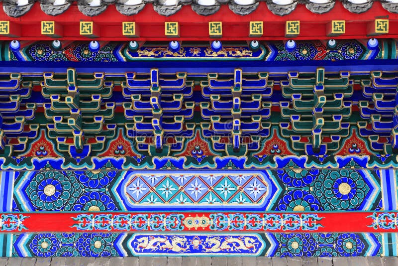 Details of Ancient Chinese Architecture Stock Image - Image of civil ...