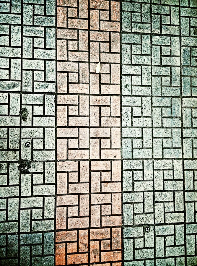 Patterns and Colors on the Brick Floor Stock Photo - Image of area ...