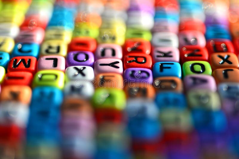Patterns and Colors of English Alphabet Characters in the Study Stock ...