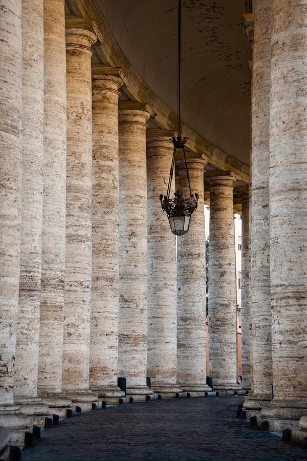 Patterns of Columns in Rome, Italy Stock Image - Image of hanging ...