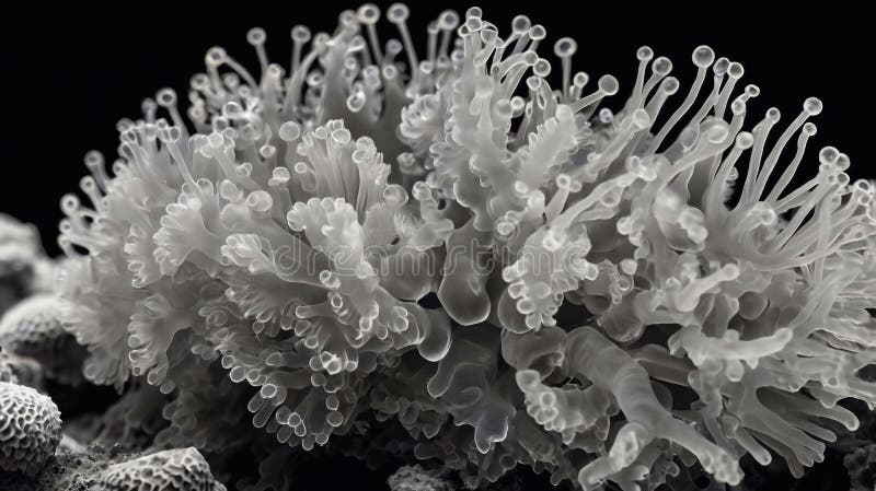 Patterns on Coral Surfaces with Delicate Translucent Structures ...