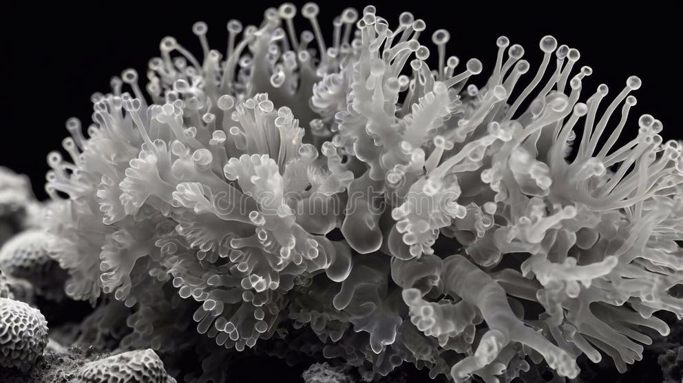 Patterns on Coral Surfaces with Delicate Translucent Structures ...