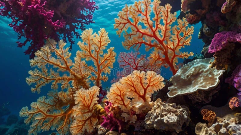 Patterns on Coral Surfaces Illuminated by Sunlight in Deep Ocean ...