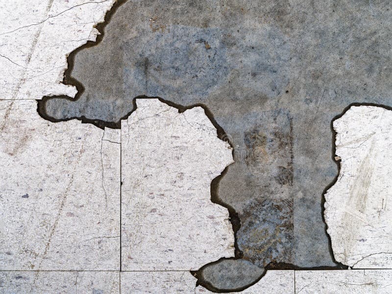 Patterns in Cracked Floor Tiles Stock Image - Image of abstract, crack ...