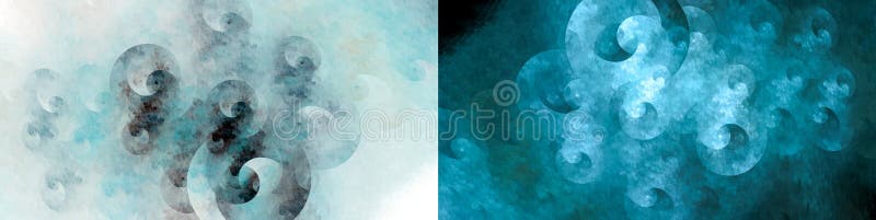 Patterns of Curls of a Clear Form on Light and Dark Backgrounds. Two ...