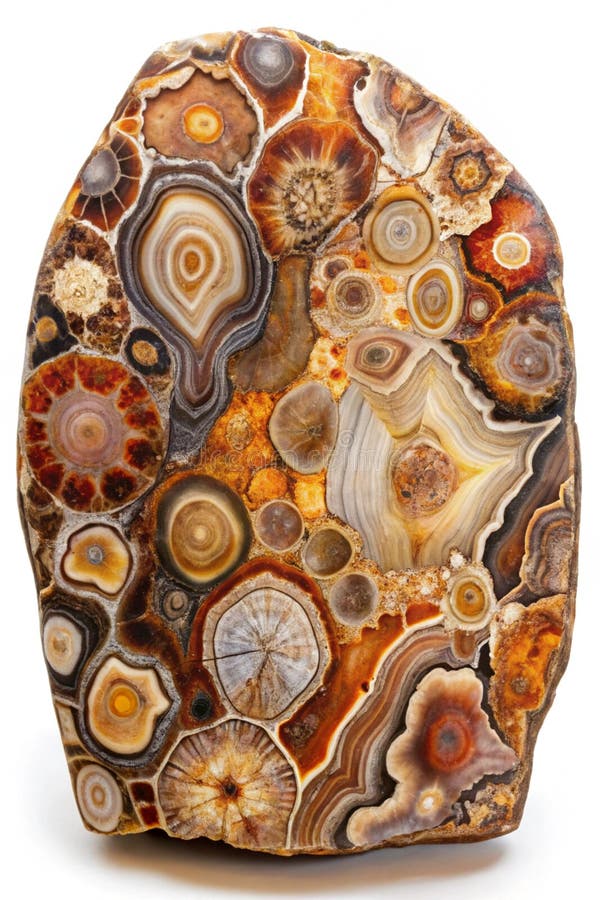 Polished Fossilized Wood Slab Stock Illustration - Illustration of ...