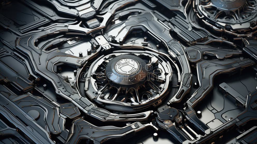 Patterns Cybernetic Texture Stock Illustration - Illustration of shiny ...