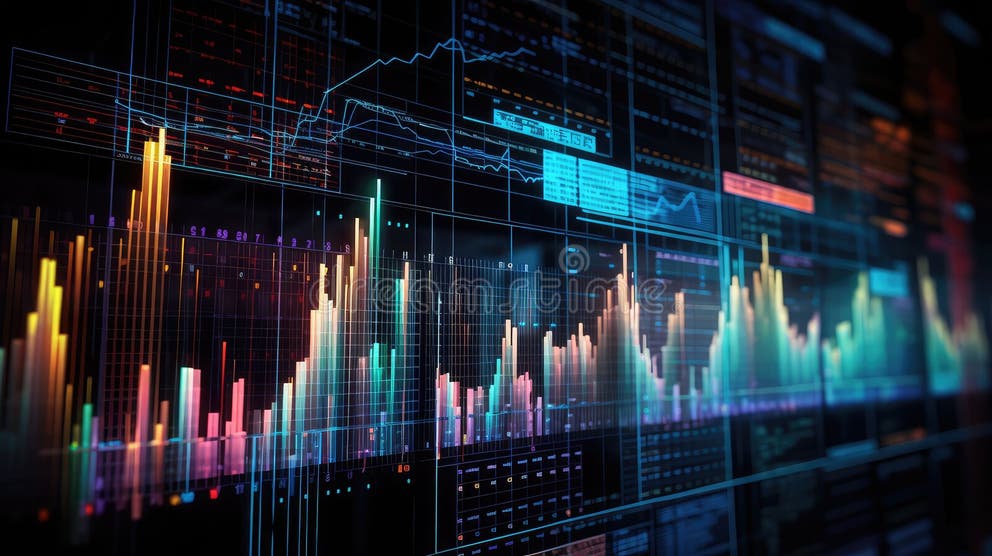 Patterns data screens stock illustration. Illustration of colorful ...