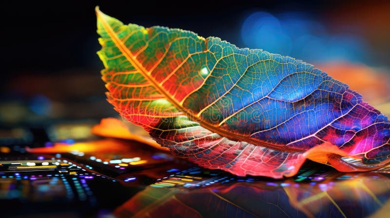 Patterns digital leaf stock illustration. Illustration of modern ...