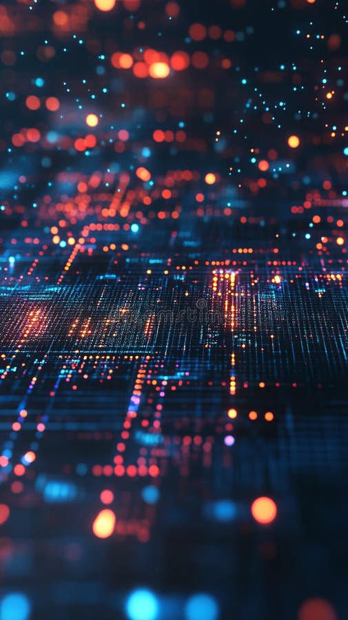 Patterns of Digital Pixel Data in a Technology Themed Background for it ...