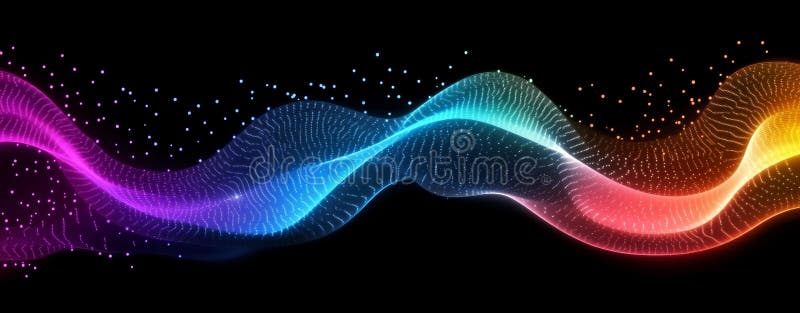 The Patterns of Digital Sound Waves Transform into Vibrant Neon Visuals ...