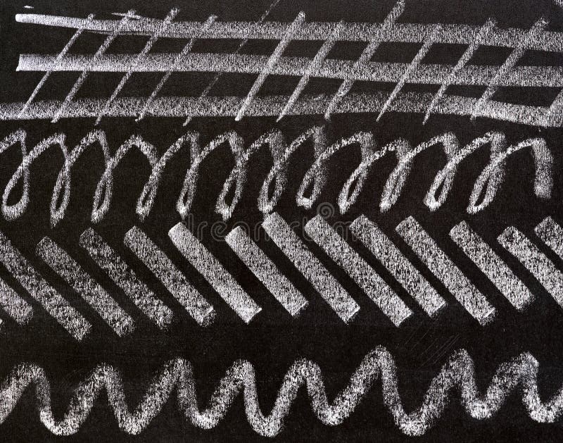 Patterns Drawn on a Chalkboard Using Chak Stock Illustration ...