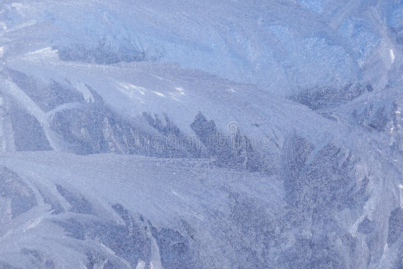 Patterns on the Glass from the Frost. Ice Patterns Stock Photo - Image ...