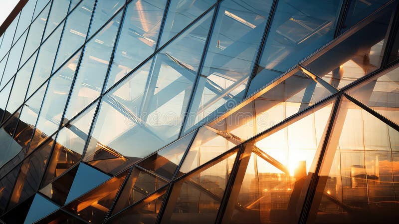 Patterns Glass Office Building Stock Illustration - Illustration of ...