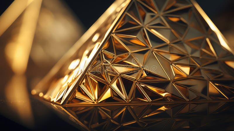 Patterns Gold Geometric Shapes Stock Illustration - Illustration of ...