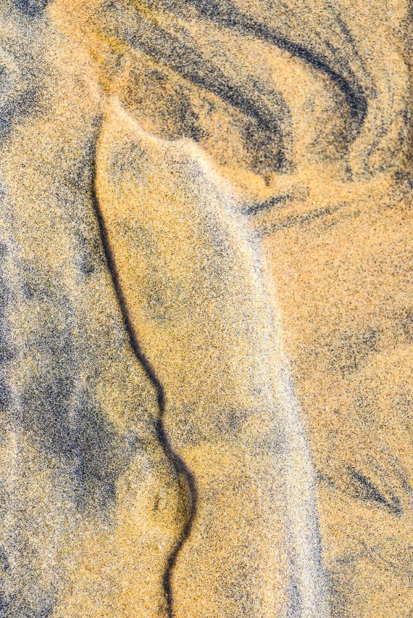 Patterns, Gouges in Sand Dunes, Grooves and Island Stock Photo - Image ...