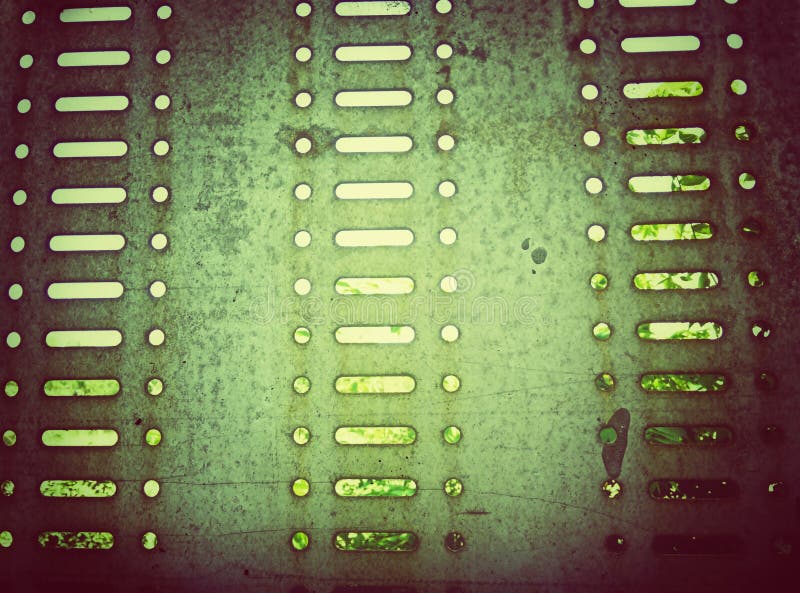 Patterns and Holes on a Metal Plate . Stock Photo - Image of bangkok ...