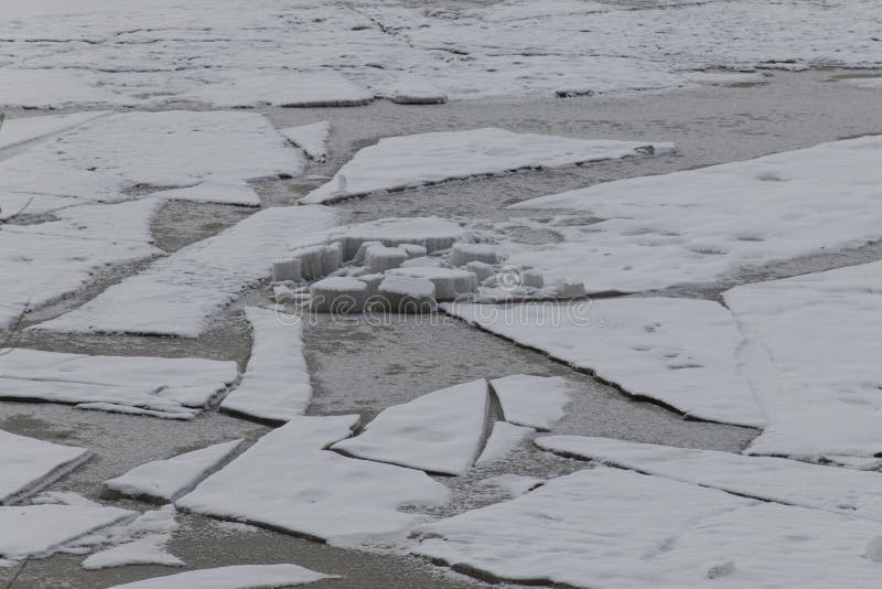 Patterns of Ice Floes on a Spring River Stock Photo - Image of priobye ...
