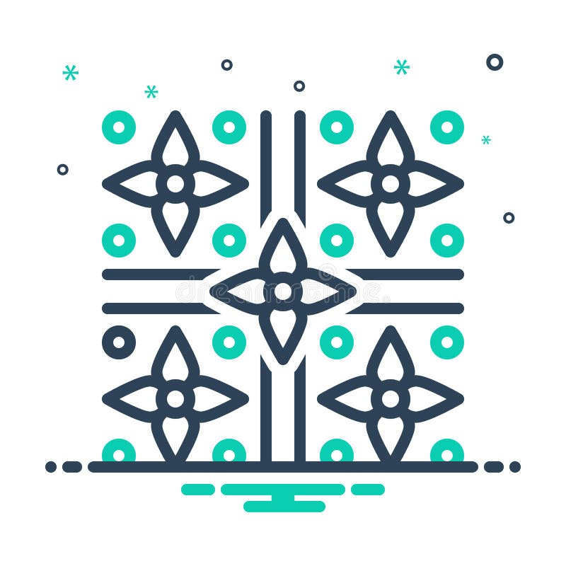 Mix Icon for Patterns, Sample and Floor Stock Vector - Illustration of ...