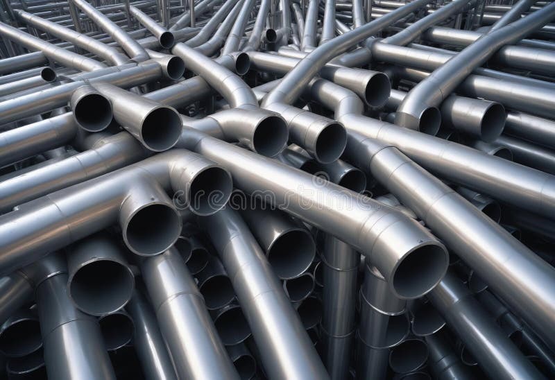 Patterns of Intersecting Pipes in Hyper-Realistic Stock Illustration ...