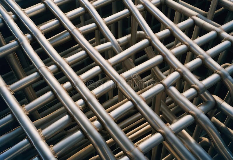 Patterns of Intersecting Pipes in Hyper-Realistic Stock Illustration ...