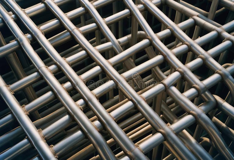 Patterns of Intersecting Pipes in Hyper-Realistic Stock Illustration ...