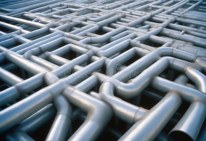 Patterns of Intersecting Pipes in Hyper-Realistic Stock Illustration ...