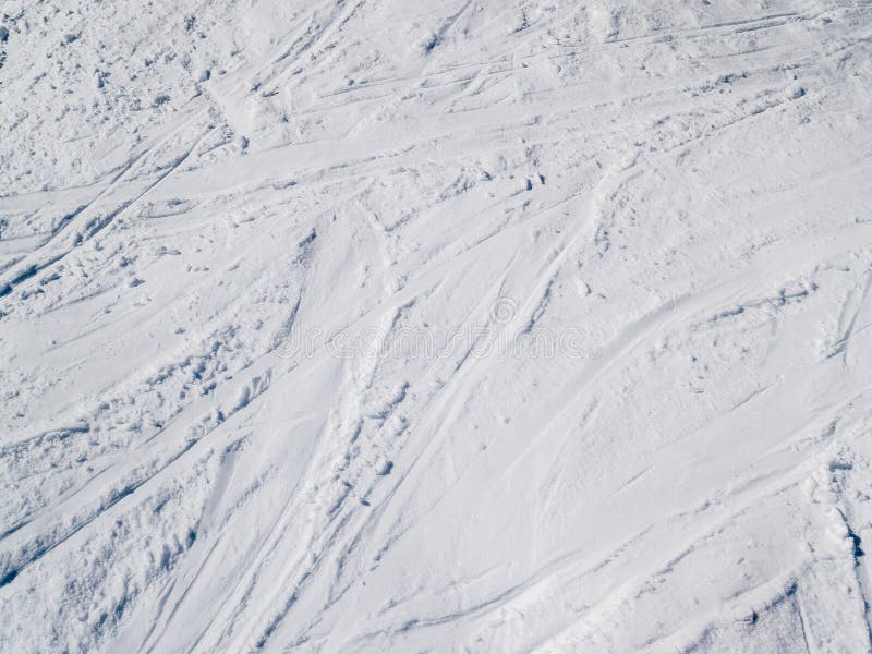 Patterns Left by Skiers in Snow Stock Photo - Image of snow, texture ...