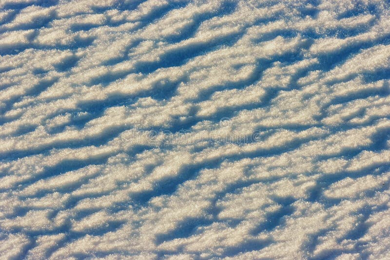 Patterns of Light and Shadow on Freshly Fallen Snow with Undulating ...