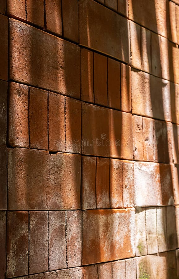 Patterns Made from Light and Shadows on Brick Wall Stock Photo - Image ...