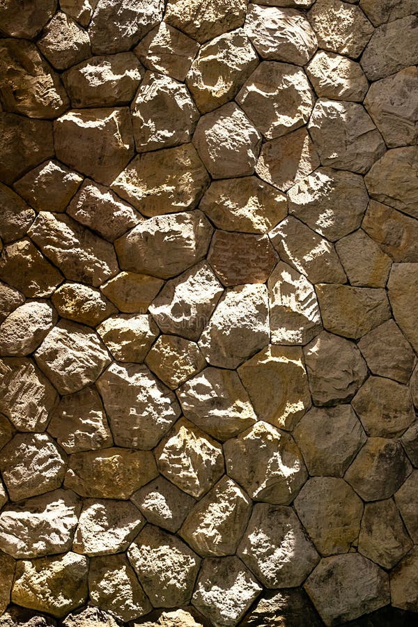 Patterns Made from Light and Shadows on Stone Wall Stock Photo - Image ...