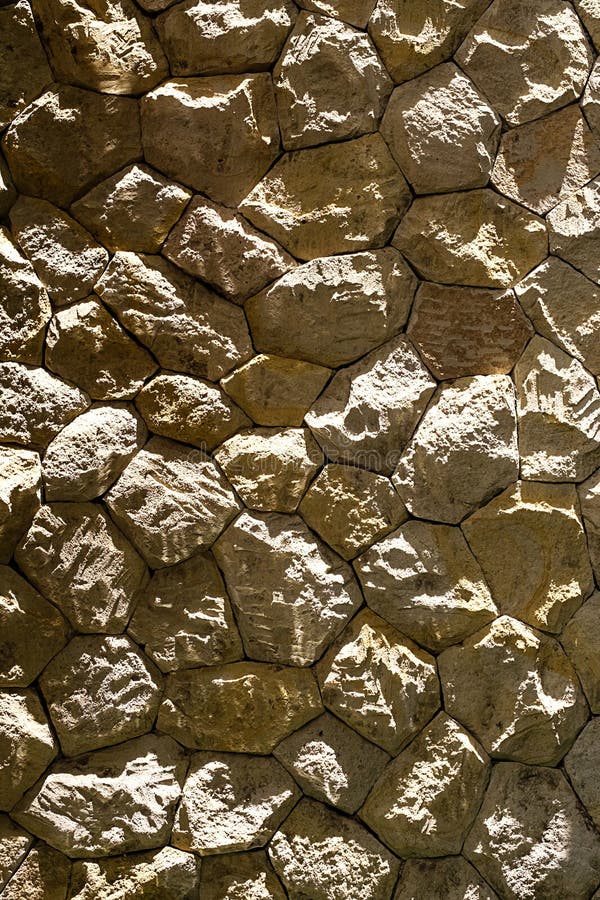 Patterns Made from Light and Shadows on Stone Wall Stock Photo - Image ...