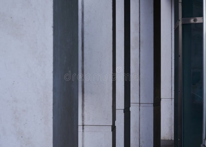Patterns Made on Modern Building Columns in Sunshine Stock Photo ...