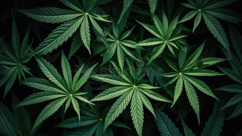 Patterns Marijuana Leaf Border Stock Illustration - Illustration of ...