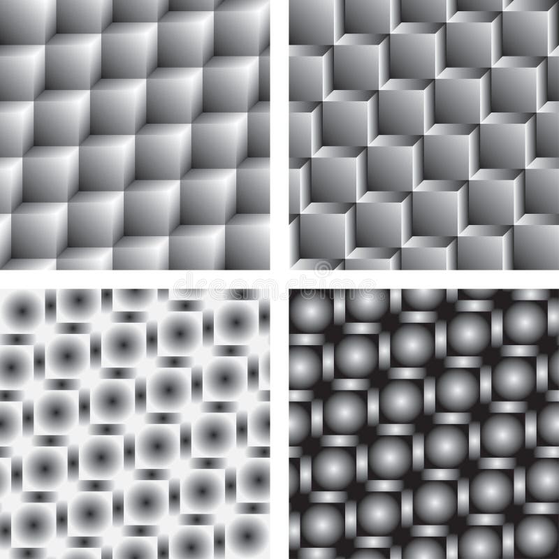 Patterns: metallic cubes stock vector. Illustration of vector - 41132330